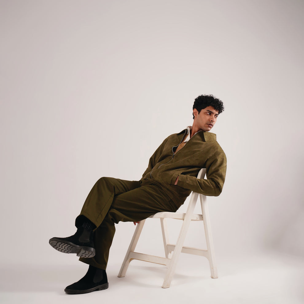Olive Suede Jacket – Zaraf
